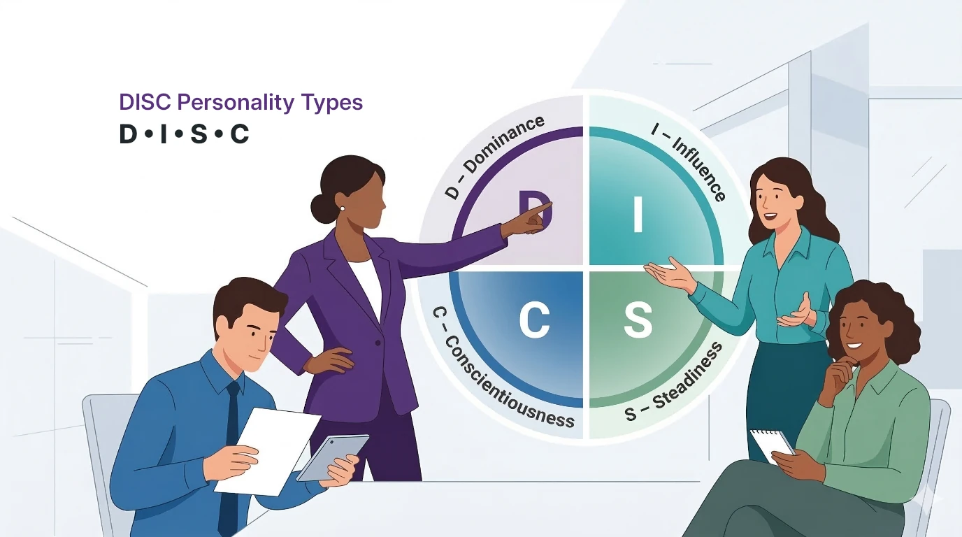 DISC Personality Types Explained: D, I, S, and C at Work